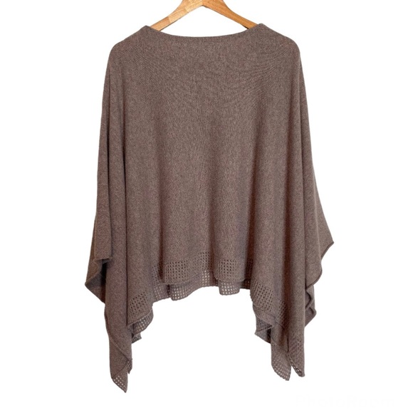 Garnet Hill | Sweaters | Garnet Hill 0 Cashmere Tan Taupe Poncho ...